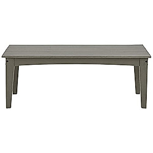 Signature Design by Ashley Visola Outdoor HDPE Patio Cocktail Table, Gray