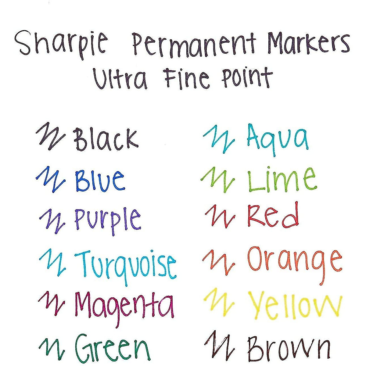 Sharpie Permanent Marker, Ultra-Fine Point, Pink, 6 Pack (Black)