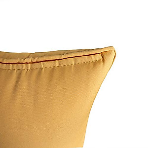 Vanteriam 2 Pack Decorative Outdoor Solid Waterproof Throw Pillow Cover with Piping, Accent Pillow case for Outdoor Patio Furniture Set, Square 18''x18'' Goldenrod