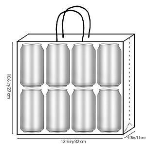 AZOWA Gift Bags Large Kraft Paper Bags with Handles (12.5 L x 4.7 W x 10.2 H in, Navy Blue, 12 Pcs, Horizontal)