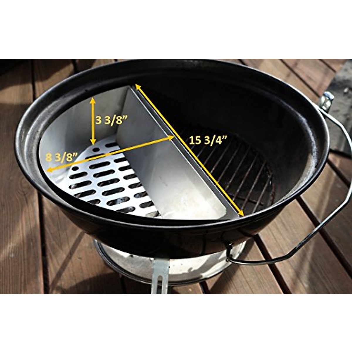 Slow 'N Sear Stainless Steel Charcoal Basket for 18" Charcoal Grills from SnS Grills