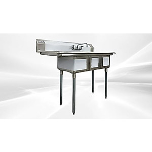 cooler depot sink NSF Left One Compartment Sink With Faucet S3C121610-12L-318