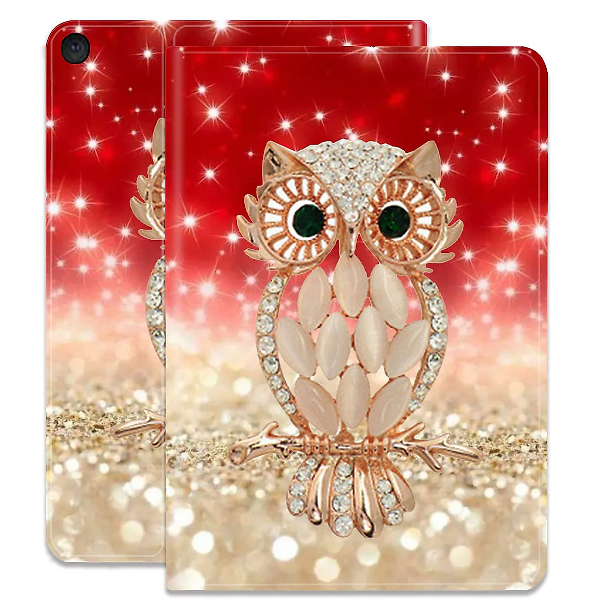 for Samsung Galaxy Tab A8 10.5 2022 Slim Case with Adjustable Stand Cover with Auto Wake/Sleep Smart Cover for Samsung Galaxy A8 10.5 Inch（SM-X200/X205/X207）- Owl on Pink Background