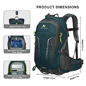 N NEVO RHINO Waterproof Hiking Backpack 40L 50L, Camping, Outdoor Sport Travel Backpack with Rain Cover for Men Women