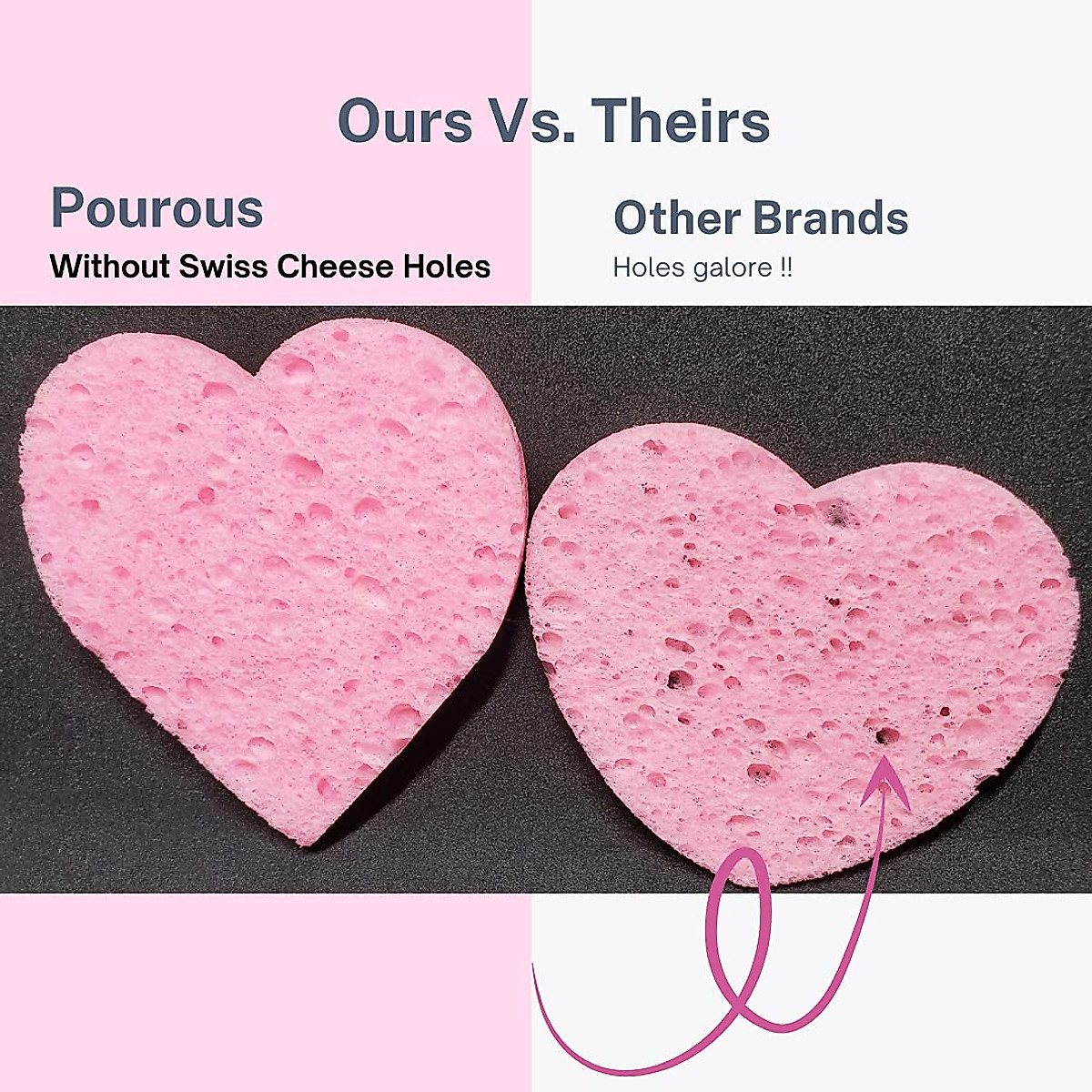 Facial Sponges Compressed Natural Cellulose Sponge for Face Cleansing Exfoliating and Makeup Removal, Professional use Deep Clean - Rejuvv by Fushay (50 Count (Pack of 1))