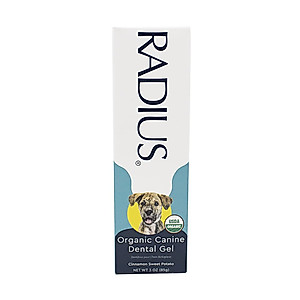 RADIUS USDA Organic Canine Pet Toothpaste 1 Unit, 3 oz, Non Toxic Toothpaste for Dogs, Designed to Clean Teeth and Help Prevent Tartar and Remove Plaque, Xylitol Free