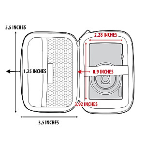 USA Gear Hard Shell Compact Camera Case for Canon PowerShot ELPH 350 HS, SX610 HS, ELPH 170 is, ELPH 190 is and More with Weather Resistant Design, Removable Wrist Strap, Netted Accessories Pouch