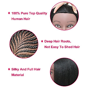 Mannequin Head 50% Human Hair Hairdresser Cosmetology Mannequin Manikin Training Head Hair and Free Clamp Holder (zhifa-2)