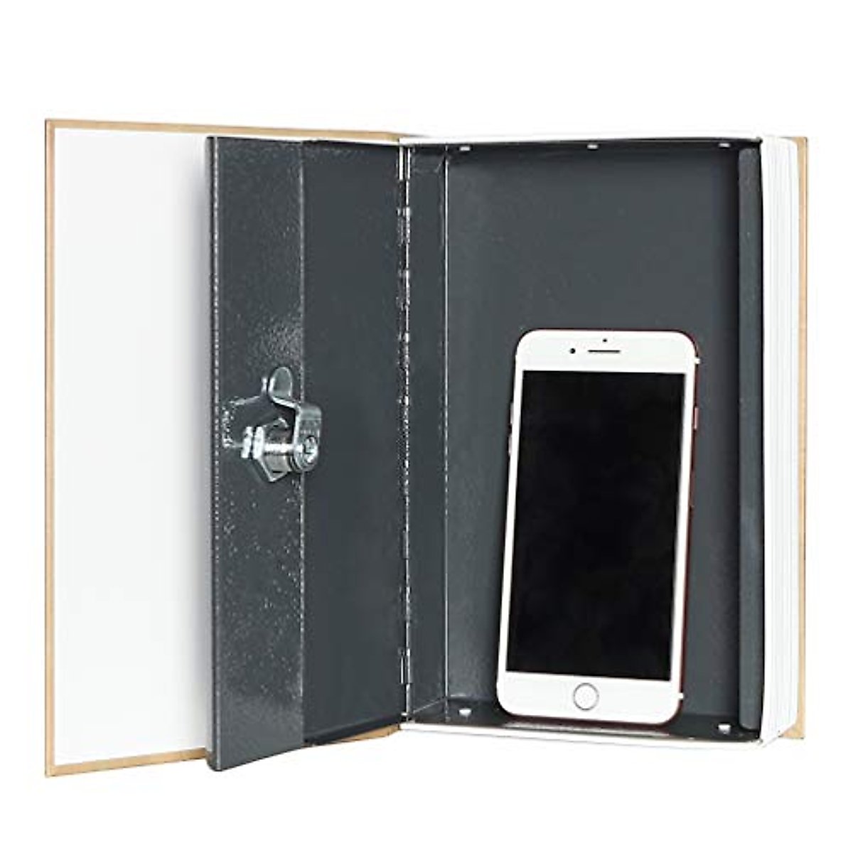 Jssmst Diversion Book Safe with Key Lock, Secrect Hidden Safe Lock Box Large Money Box High Capacity, 9.5 x 6.2 x 2.2 inches, SM-BS019LN London Bridge