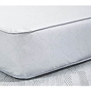 Sealy Perfect Rest Extra Firm Baby Crib Mattress and Toddler Mattress, Waterproof Crib Mattress, 150 Premium Coils, Made in USA, 52"x28", Grey, 1 Count (Pack of 1)