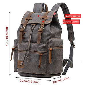 AUGUR canvas backpack set For men vintage canvas 17 inch laptop backpack with shoulder bag canvas men bag