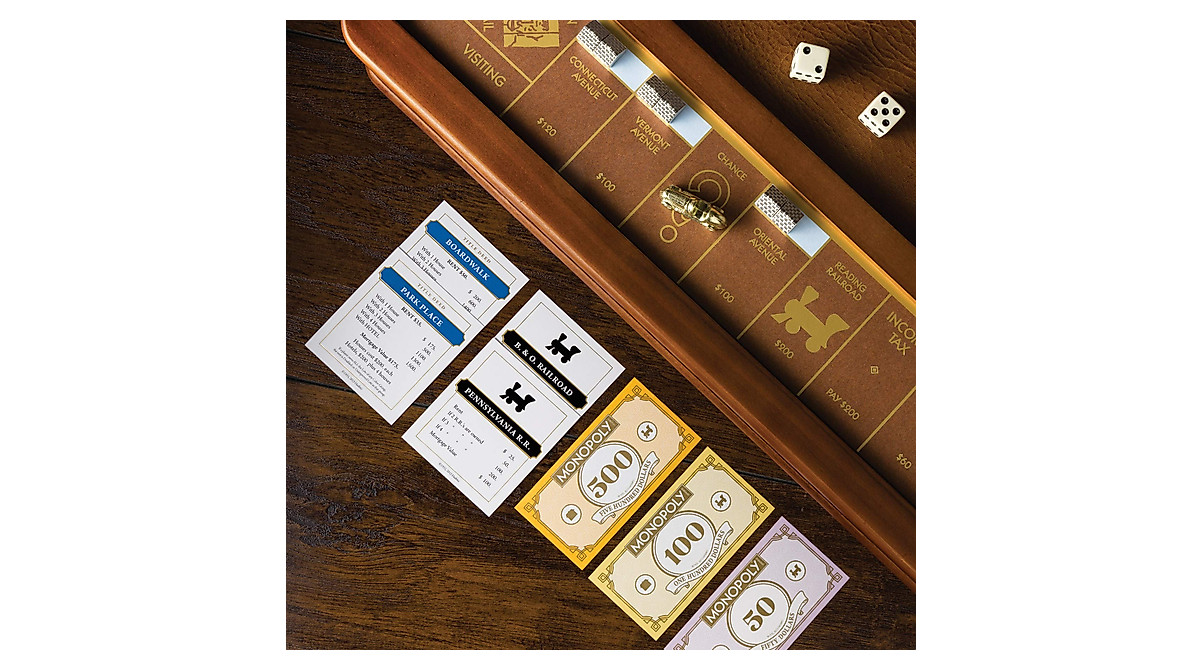 Monopoly Luxury Edition: Premium Burl Wood Cabinet Game