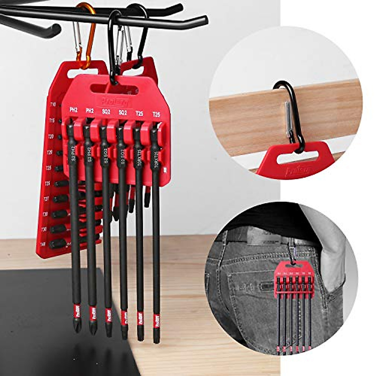 Protorq Long Impact Bit Set, T15-T40 TORX, 6-Inch Length, 6-Piece,Industrial Strength, 1/4" Hex Shank