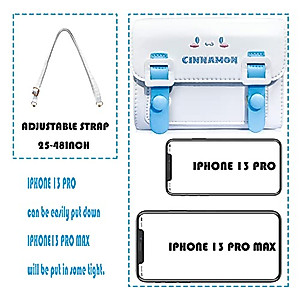 QCHGE Kawaii Small Purses for Women-Japanese Anime Handbag-Cute Shoulder Bag-Leather Messenger Bags for Kids (Blue Cinnamoroll)