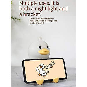 Hasdlga Duck Silicone Night Light,Cute Duck Kids Lamp,16 Colors Changing Remote Control Night Lights,Rechargeable Dimmable Nursery Lamps Bedroom Decor Birthday Xmas Gift