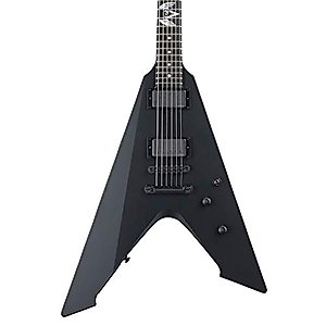 ESP LTD Vulture Signature Series James Hetfield Electric Guitar with Case, Satin Black
