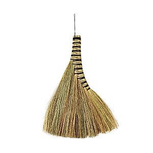 Handmade Turkey Wing Whisk Broom 13inch Asian Thai Feather Duster Natural Grass Dustpan Hand Brush