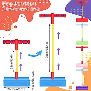 Deekin 5 Pcs Foam Pogo Jumper Stick Pogo Toy Valentines Present Foam Bungee Jumper Bulk Makes Squeaky Sounds for Teens Adults Outdoor Indoor Fun Gifts Toys Supports up to 250lbs