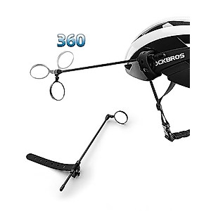 ROCKBROS Bike Helmet Mirror, Aluminum Alloy Moldable Frame, Detachable Fixing Way, Cycling Mirror Fit 90% Bicycle Helmet, Lightweight, Bike Accessories