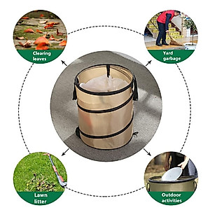 Collapsible Trash Can,Small Pop up Garbage Can,Polyester Pop up Trash Can for Camping,Outdoor Garbage Can for Garden, Camping, Travel