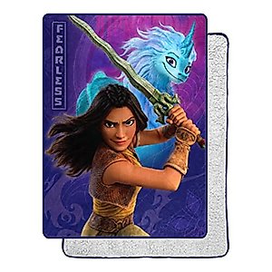 Northwest Raya & The Last Dragon Fearless Raya Oversized Silk Touch Sherpa Throw Blanket, 60" x 80"