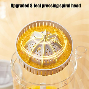 Cornesty Electric Citrus Juicer Squeezer with Pulp Basket, 300ml Juicer Machine for Citrus Orange Lemon Grapefruit, Automatic Citrus Juice with USB Charging, BPA-Free, Easy to Clean (White)