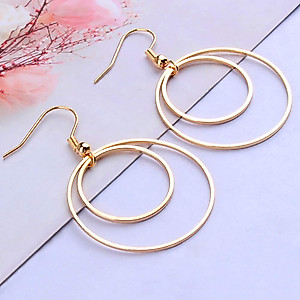 70pcs Earrings Beading Hoop Earring Finding Round Earring Circle Round Beading Hoop Open Bezel Pendant Frame for Jewelry Making