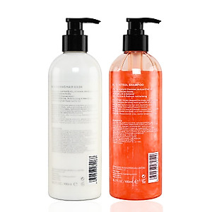 Clarifying Shampoo and Conditioner Set for Greasy Hair, Build Up, and Dry Ends - 32.4 Fl Oz