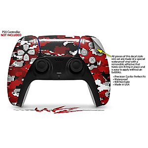 WraptorSkinz Skin Wrap compatible with Sony PS5 DualSense Controller WraptorCamo Digital Camo Red (CONTROLLER NOT INCLUDED)