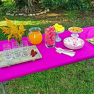 moty Folding Table Cover, Polyester Fitted Waterproof Outdoor Tablecloth Protector with Elastic for Rectangle Picnic Tables Washable for Patio Camping