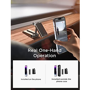 LISEN Magnetic Phone Holder for Car,360° Rotate Alloy Folding Magnetic Car Phone Holder,Metal Magnetic Phone Mount with 2023 Super Magnet,Super Sticker,Easy Installation,Compatible with All Phones