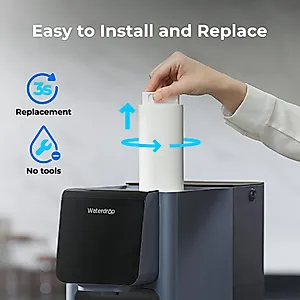 Waterdrop 𝐖𝐃-𝐀𝟏-𝐂𝐅 Filter, Replacement for 𝐖𝐃-𝐀𝟏 Countertop Reverse Osmosis Hot and Cold water Dispenser, 6-month Lifetime