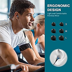 JELANRY 3.5mm Headphones Noise Canceling with Earbuds Microphone Deep Bass in-Ear Wired 3.5mm Jack Earphones for Google Pixel 4a 3a 5a Moto G Power Pure Samsung S10 S10e S9 A03s A52 A14 A12 A13 Purple