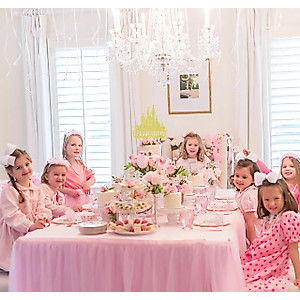 MYAMPED Castle Birthday Cake Topper - Double-Sided Gold Glitter Castle Themed Birthday Cake Decoration Supplies - Princess/Prince Birthday Cake Bunting Decor, Photo Booth Props