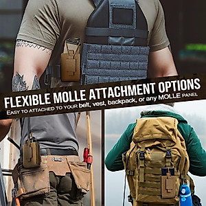 OneTigris Radio Holster for BaoFeng UV-5R BF-F8HP Nylon MOLLE Pouch for Walkie Talkie