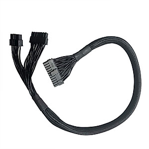 suyitai Replacement for Corsair RM1000 RM850 RM750 RM650 RM550 10pin and 14pin to 24pin ATX Power Cable 60cm