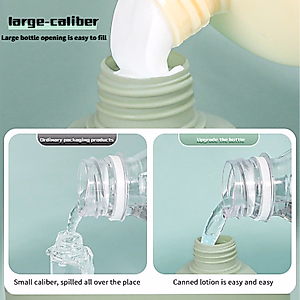 ELESDA Travel Shampoo and Conditioner Bottles Refillable, 7oz Plastic Squeeze Bottles with Caps Travel Bottles for Toiletries Shampoo and Conditioner Dispenser Leak Proof Toiletry Travel Size Bottles