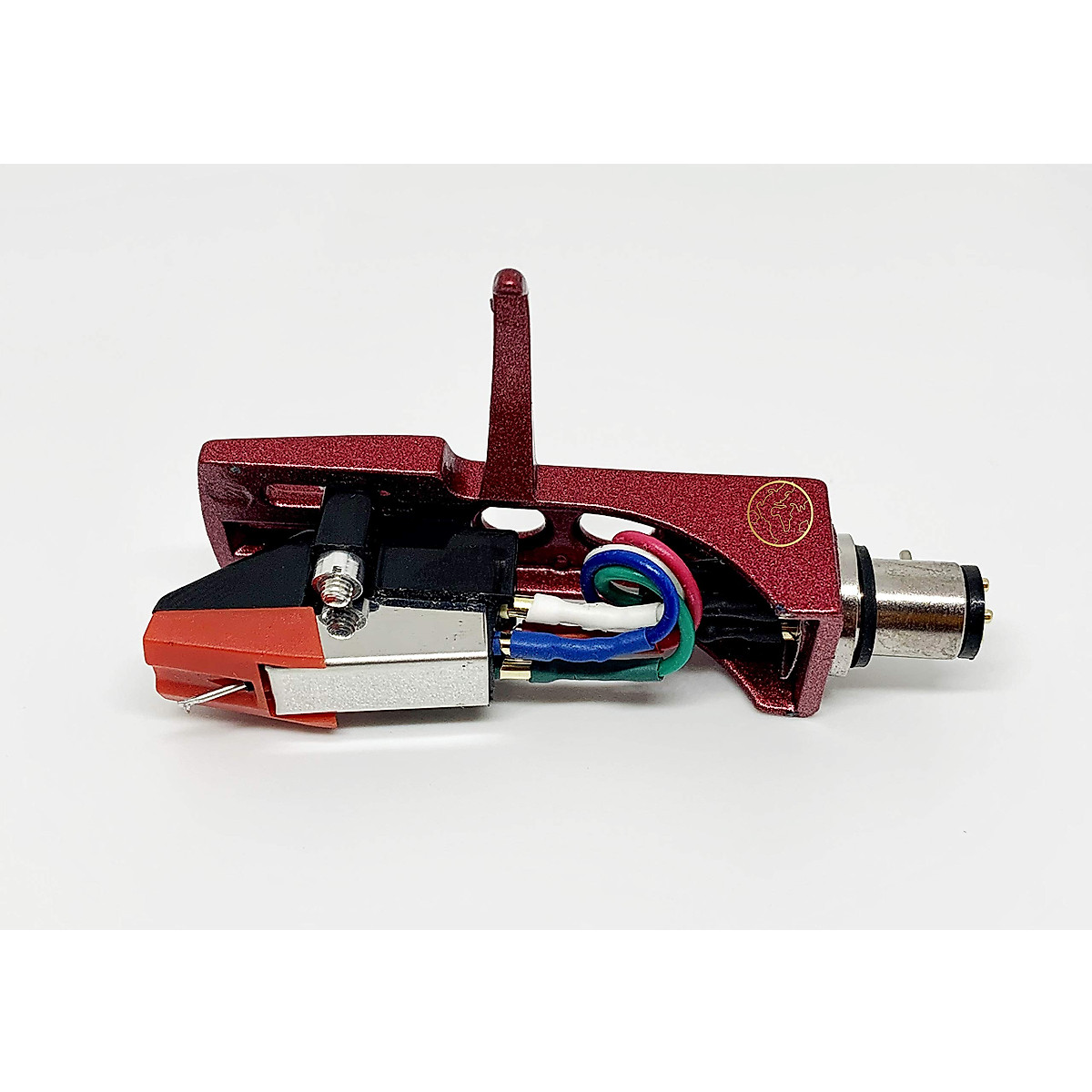 Red Headshell, mount, cartridge and stylus, elliptical needle for Pioneer PL-A350B, PL-61, PL-512, PL-1650, PL-630, PL-25, PL-12R, PL-30, PL-260, PL-500, PL-520, PL-610, PL-70