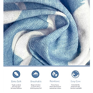 Cambria Baby 100% Organic Cotton Jersey Fitted Bassinet Sheets for Boy. 3 Pk Adapts to Oval, Hourglass & Rectangle Shaped Bassinet Pads. Fits Halo, Snoo, Graco, and Most other Standard Size Bassinets.