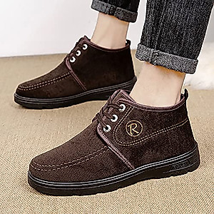 Boots for Men,Mens Trekking Backpacking Snow Boots Waterproof Winter Boots Fur Lined Non Slip Hiking Boots Warm Boots