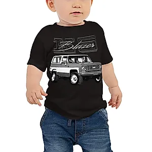 1974 Chevy K5 Blazer Truck Baby Jersey Short Sleeve Tee Black