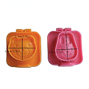 3Pcs Boiled Egg Mold Cute Cartoon 3D Egg Ring Mould Bento Maker Cutter Decorating Egg Tool 5 * 4.5 * 5CM
