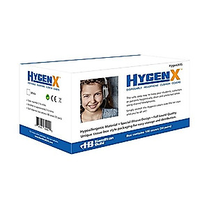 HamiltonBuhl HygenX Sanitary Ear Cushion Covers (4.5" White, Master Carton - 600 Pairs - for Over-Ear Headphones & Headsets