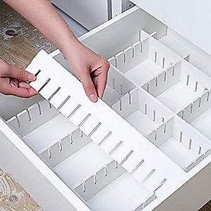 KnnRiim 10Pcs Drawer Dividers,15.75" x 3.55",Drawer Separators,Extremely Thick,Kitchen Adjustable Drawer Organizers,Large Adjustable Drawer Organizer for Underwear,DIY Storage Organizer Separator, Socks, Makeup, Kitchen Cutlery, Bedroom, Dresser ,Desk ,Of