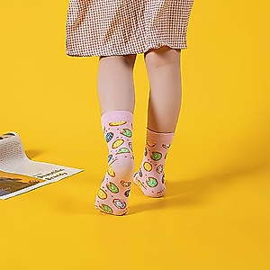 BISOUSOX Girls Socks 6-8 Years Old Unicorn Fun Crazy Novelty Funny Silly Socks for Kids Boy Girl Birthday Christmas Gift