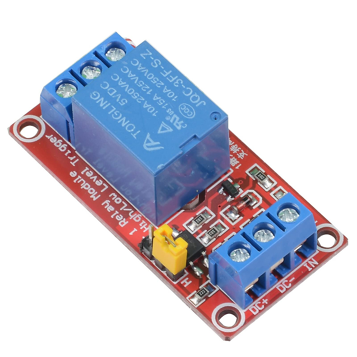OCTSEPCY 5pcs 5V Relay Module 1 Channel with Optocoupler Isolation High/Low Level Trigger for ESP32, ESP8266, Raspberry Pi