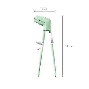 Dinosaur Training Chopsticks - Pairs Beginners Kids Chopsticks, Training Chopsticks for Kids, Reusable Chopsticks Learning Chopstick Helper, Pink, Green, Blue, Dishwasher Safe