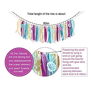 Mermaid High Chair Banner - Mermaid Birthday Decorations, Under the Sea Party Background, Mermaid Banner for 1st Birthday, Mermaid Party Supplies, Smash Cake Props (mermaid banner)