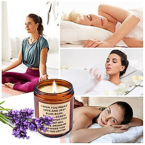 VteePck Birthday Gifts for Women, Friend Gifts for Women, Scented Soy Candles, Funny Birthday Gifts for Her Friends Wife Girlfriend, Bday Gift for Sister Coworker, Lavender Candle Gifts for Women