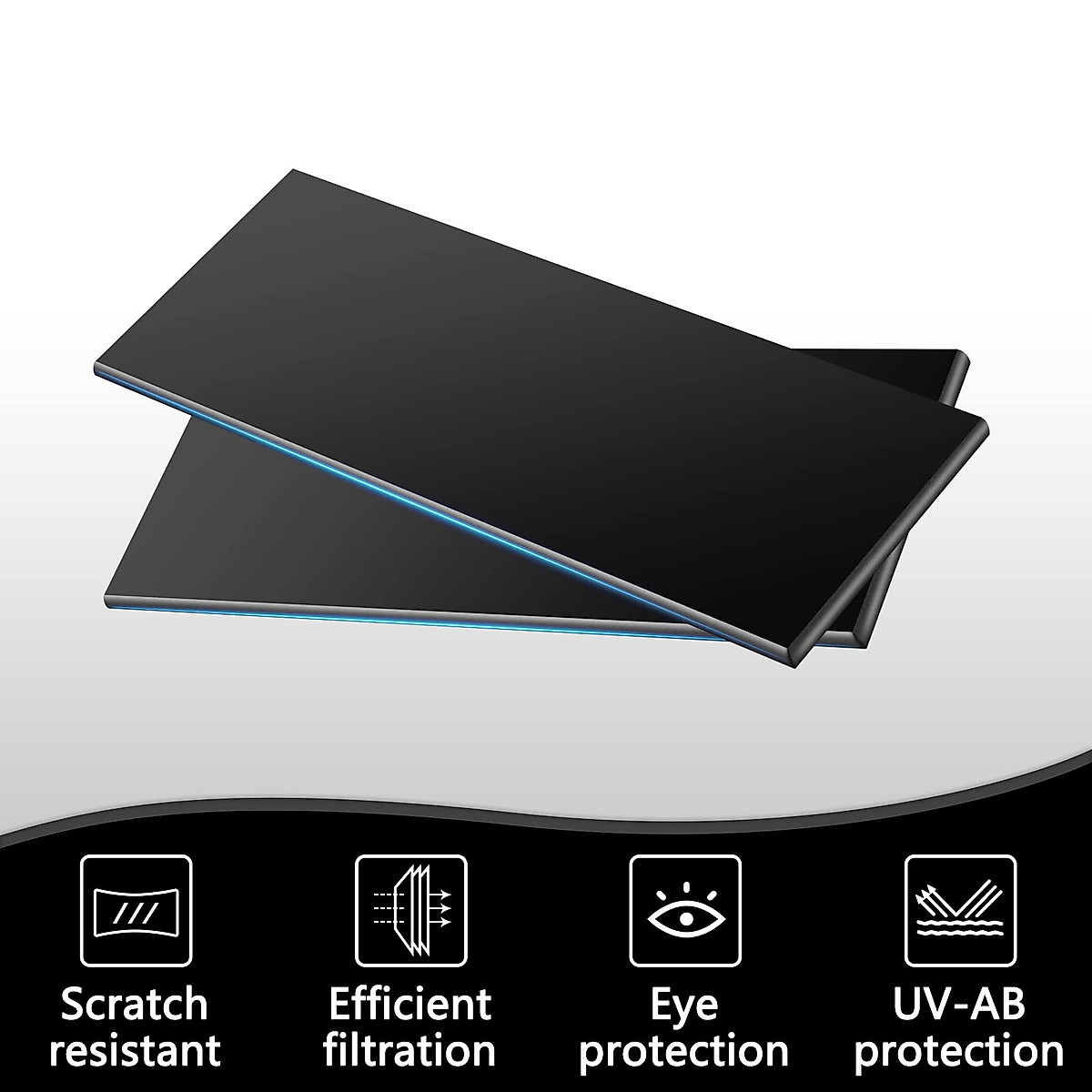 Welding Hardened Glass Filter Lenses Plate, 2" x 4.25", Shade 14, 2PCS